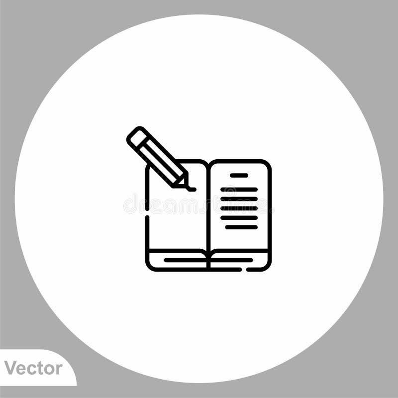 Journal Vector Icon Sign Symbol Stock Vector - Illustration of camera ...