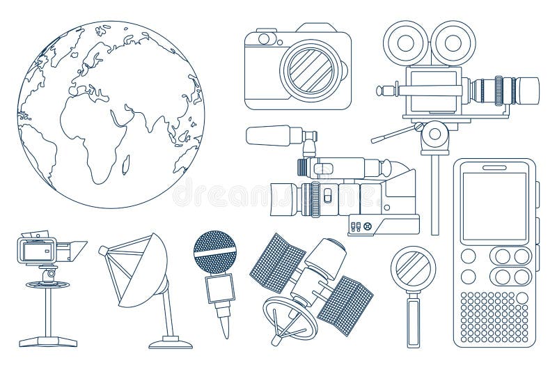 Journalism Around the World Stock Vector - Illustration of mass ...