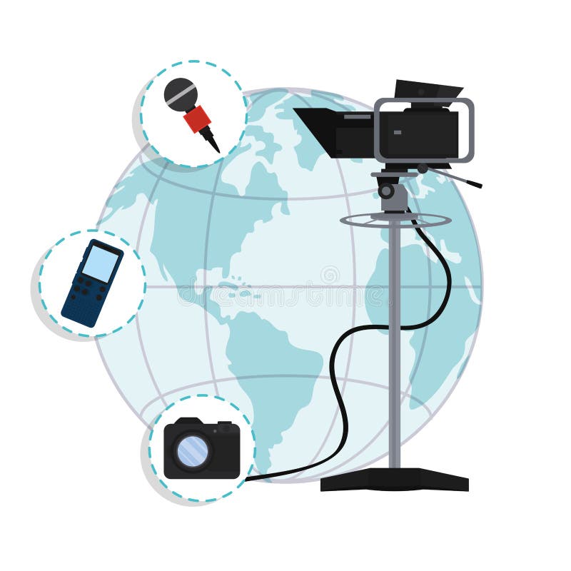Journalism Around the World Stock Vector - Illustration of conference ...