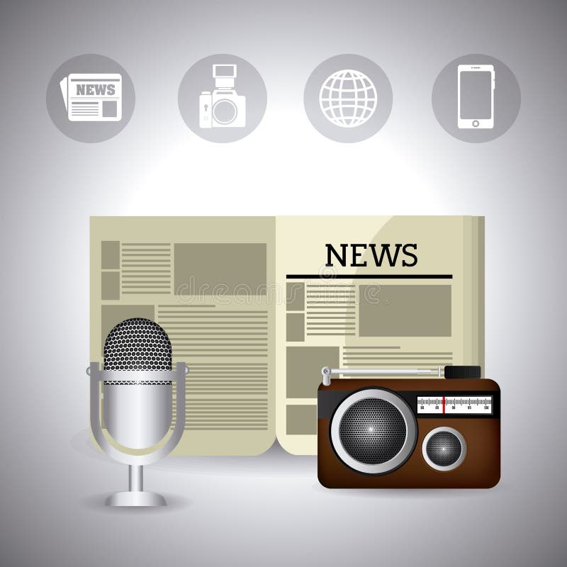 Journalism design. stock illustration. Illustration of concept - 62260542