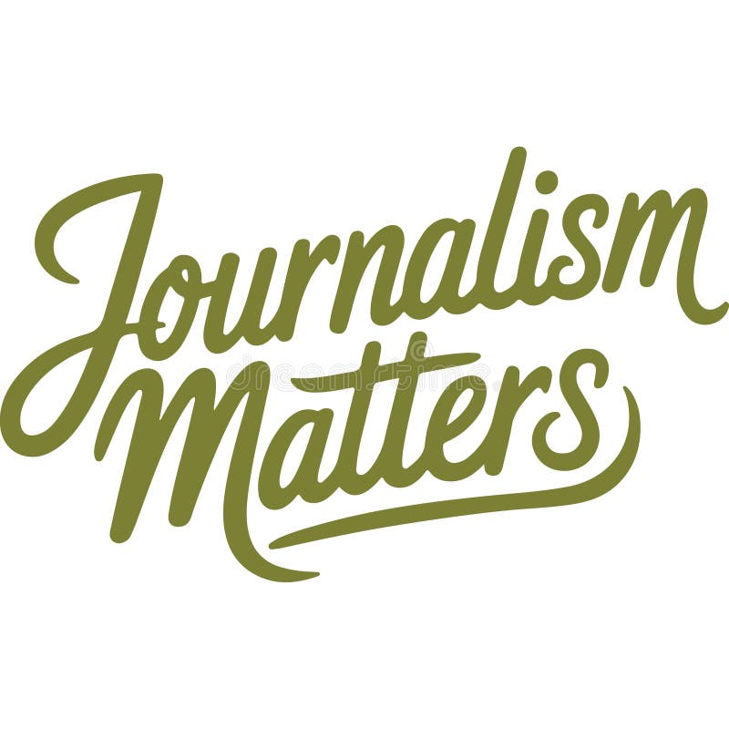 Journalism Matters Bold Script Design Stock Illustration - Illustration ...