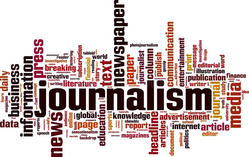 Journalism Word Cloud Concept Stock Vector - Illustration of blog ...