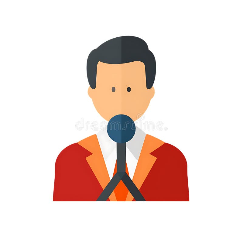Journalist Icon Over Transparent Background Ai Generated Stock ...