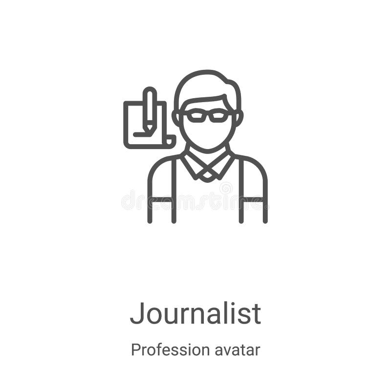Journalist Icon Vector From Profession Avatar Collection Thin Line Journalist Outline Icon