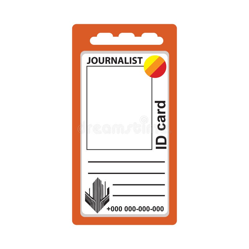 Journalist ID card stock vector. Illustration of barcode - 345964513