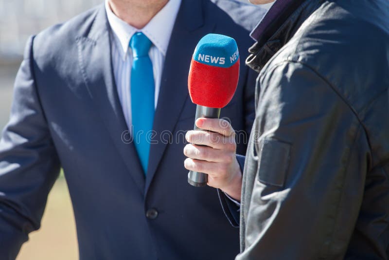 News reporter interviewing stock photo. Image of portrait - 34935070
