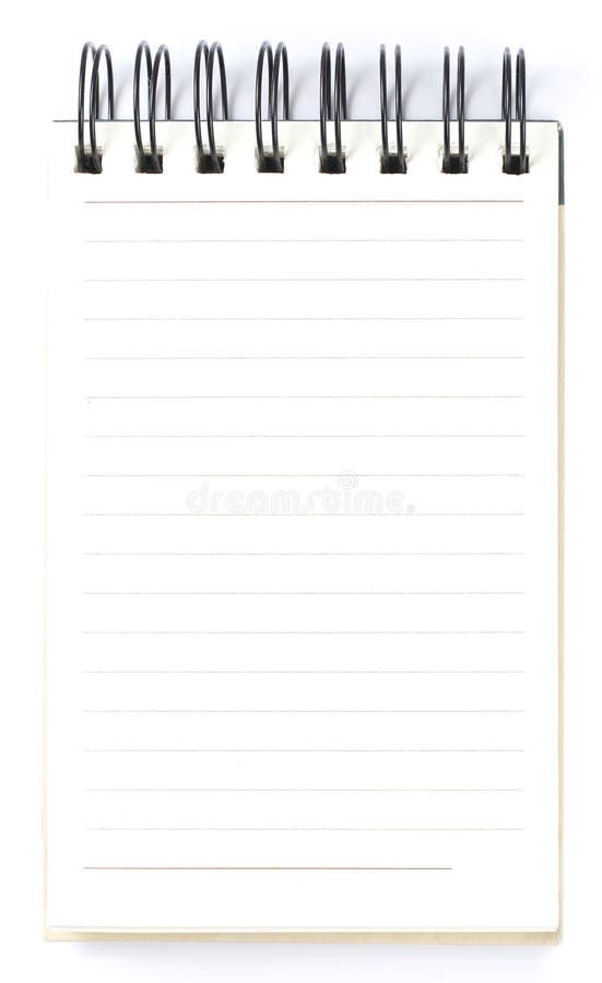 Journalist Notebook on White Background Stock Image - Image of blank ...