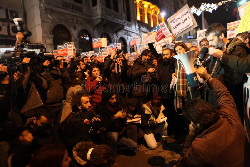 Journalist Protest editorial stock image. Image of detain - 47984134