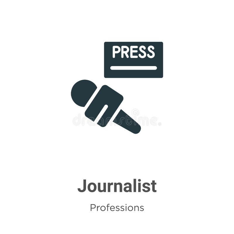 Journalist Icon Vector Sign And Symbol Isolated On White Background ...