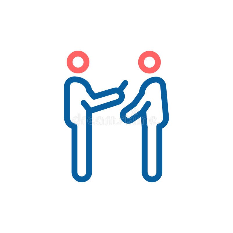 Journalistic Interview Vector Icon: Character with Microphone ...