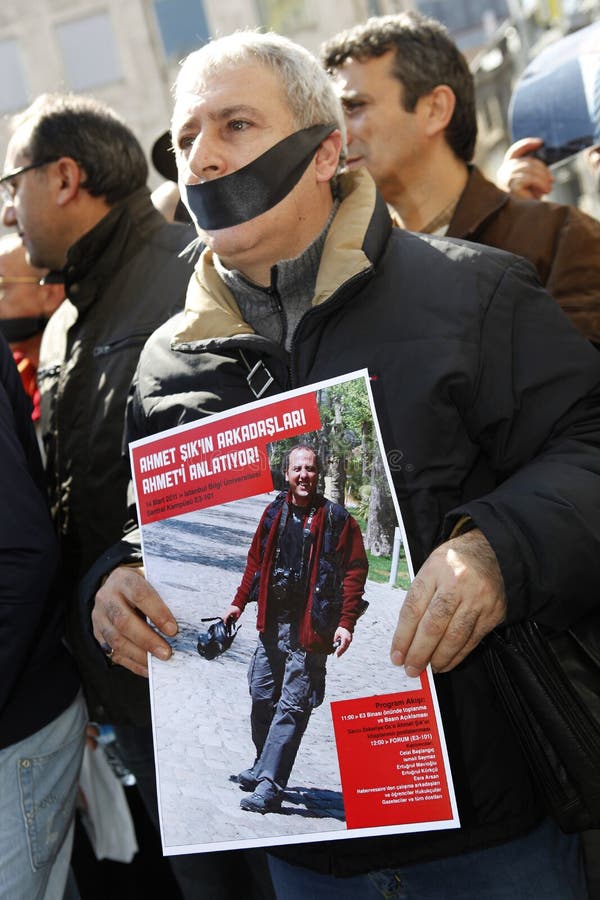 Journalists protest editorial photo. Image of arrested - 20409046