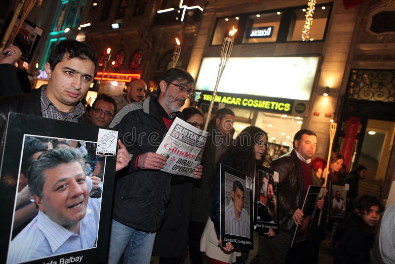 Journalists Protest editorial stock image. Image of society - 22285964