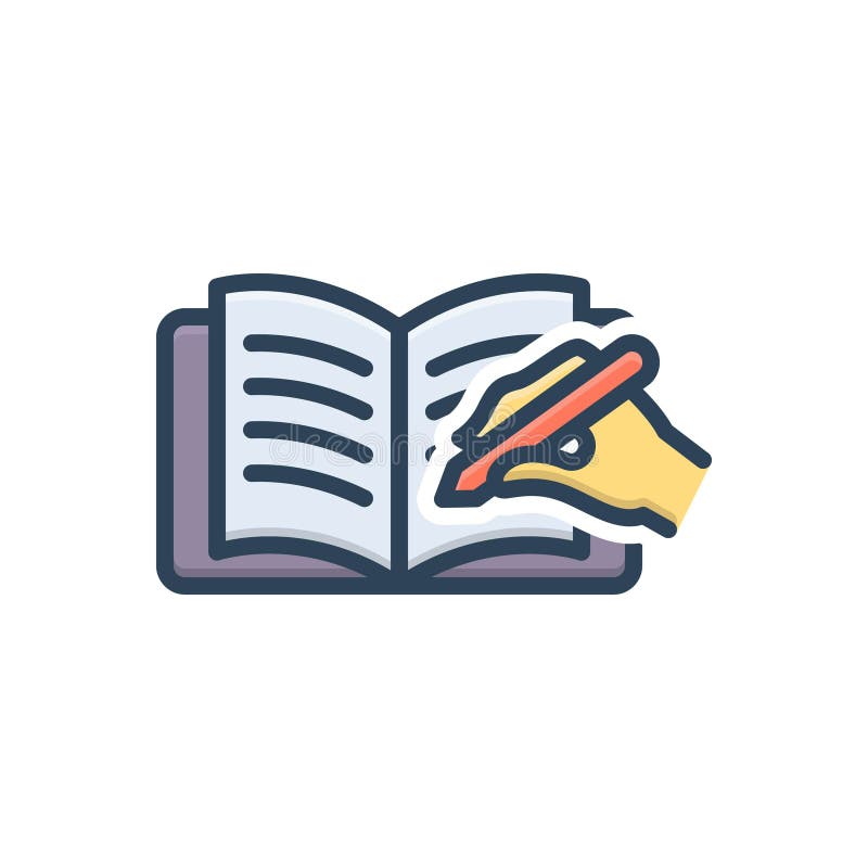 Color Illustration Icon for Journals, Editable and Article Stock Vector ...