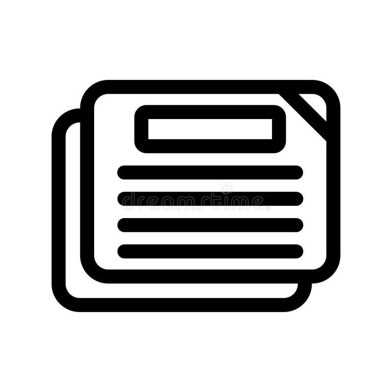 Journals Newspapers Icon stock vector. Illustration of newspaper ...