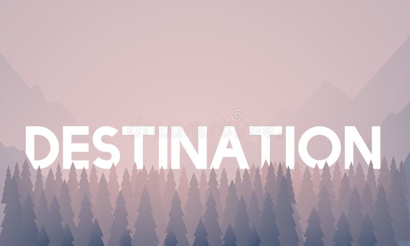 Journey Adventure Destination Landscape Vector Stock Vector ...