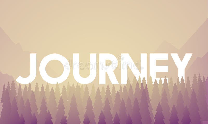 Journey Adventure Destination Landscape Vector Stock Vector ...