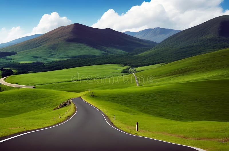 A Journey Along the Verdant Pathways – Scenic Winding Roads and Fields ...