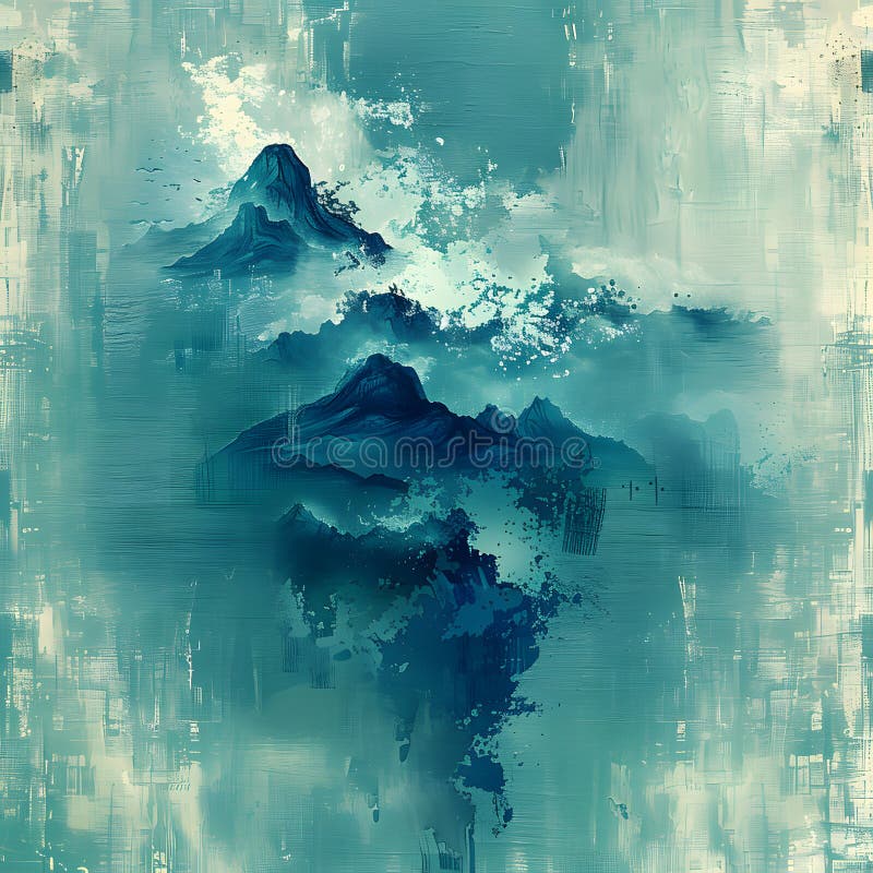 A Journey through Asia - a Unique Digital Map Illustration Stock ...