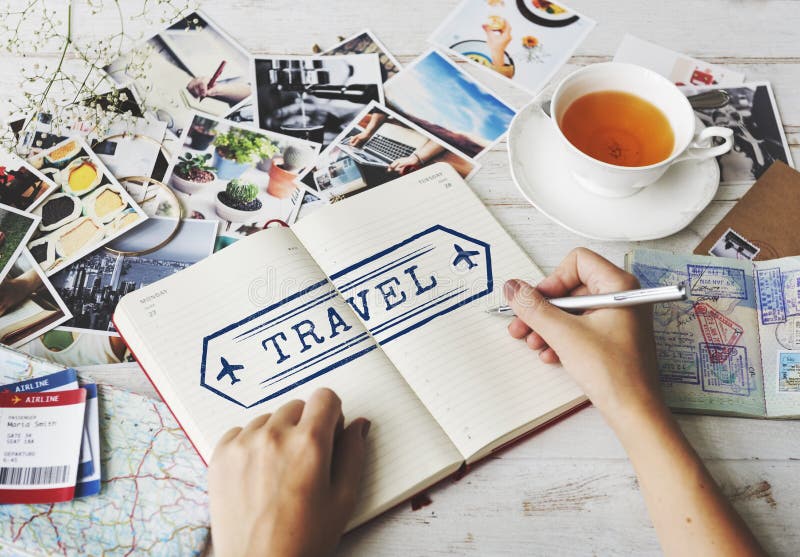 Journey Destination Explore Vacation Graphic Concept Stock Image ...