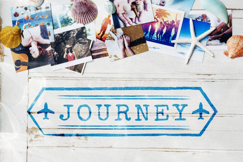 Journey Explore Travel Trek Trip Tour Graphic Concept Stock Photo ...
