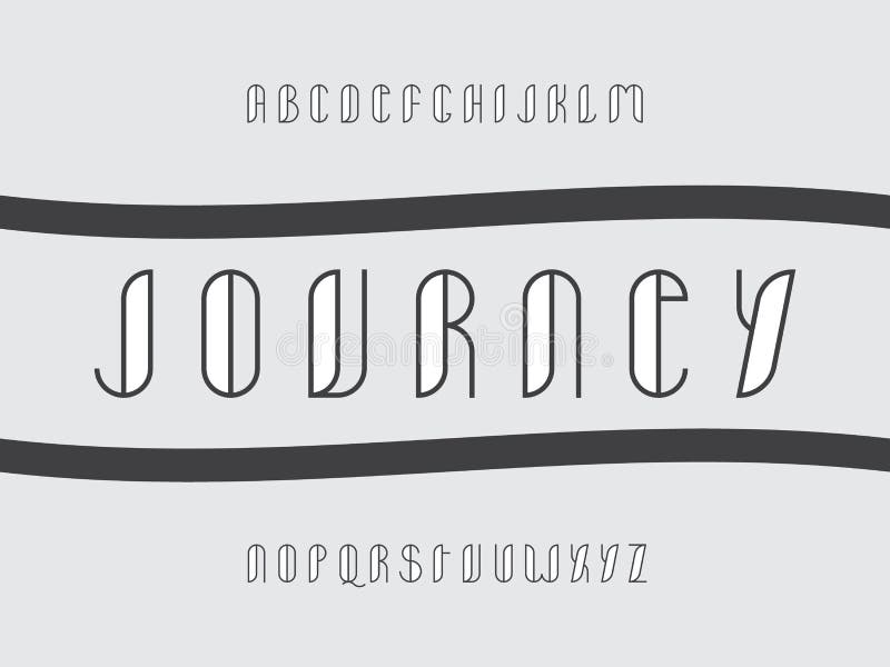 Journey Font. Vector Alphabet Stock Vector - Illustration of smart ...