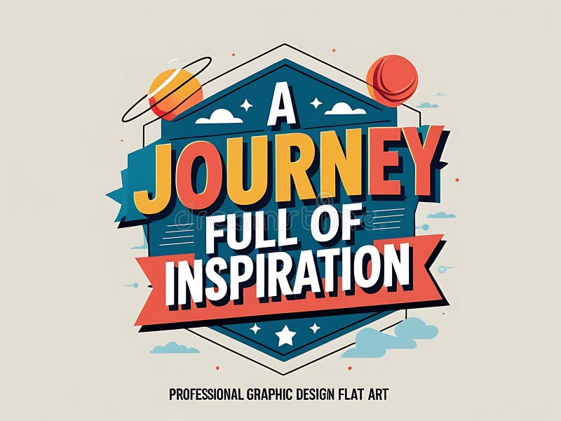 A Journey Full of Inspiration Graphic Design Stock Illustration ...