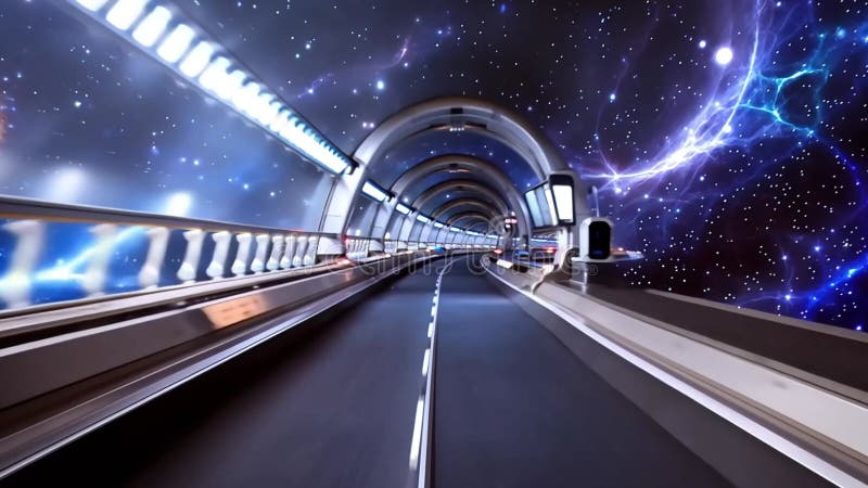 Journey through a Futuristic Tunnel with Stunning Cosmic Visuals and ...