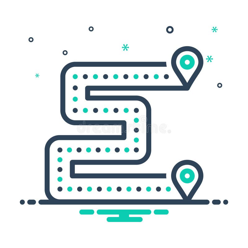 Mix Icon for Journey, Travel and Trip Stock Vector - Illustration of ...