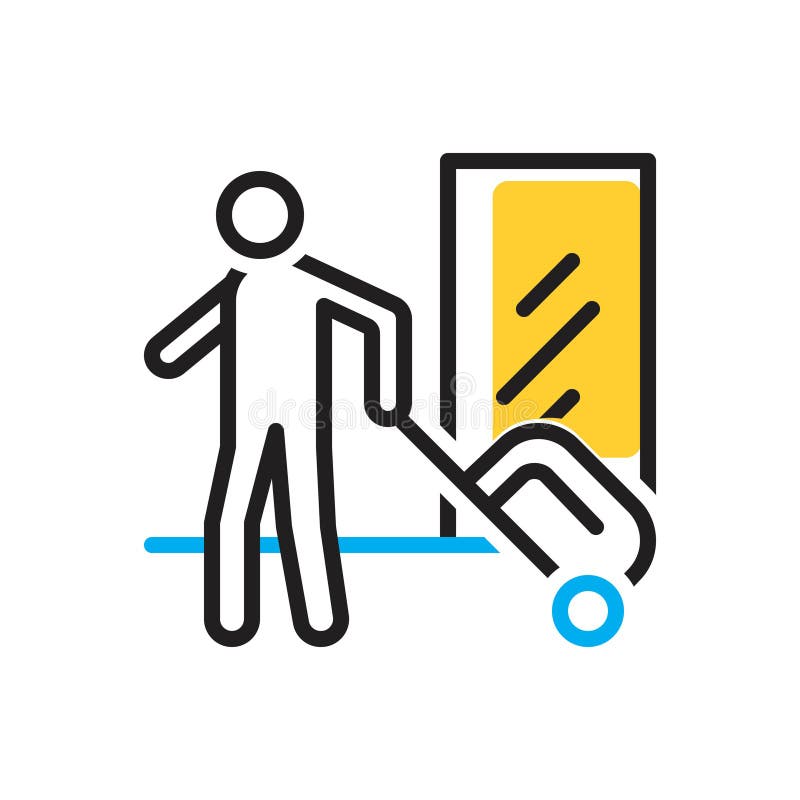 Multi Color Icon for Journey, Trip and Travel Stock Illustration ...