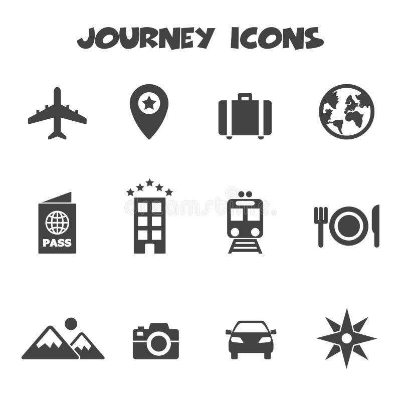 Journey icons stock vector. Illustration of holiday, luggage - 41399870