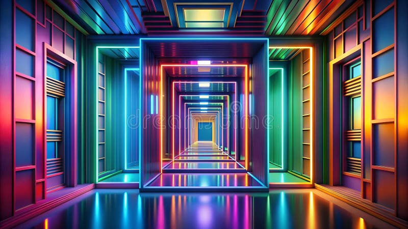 A Journey through Interconnected Loops of Vibrant Hues Generative AI ...