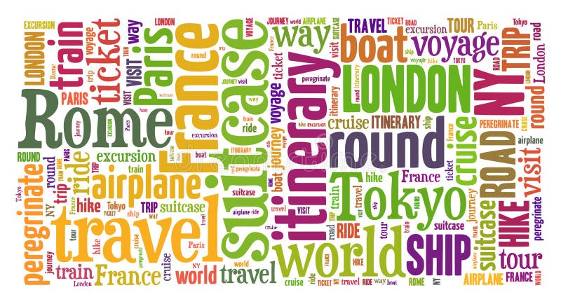 Journey Keywords Tag Cloud - Vector Illustration Stock Vector ...
