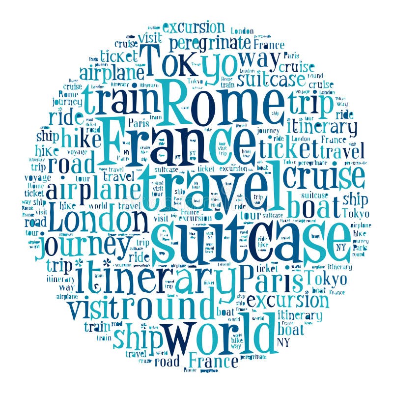 Journey Keywords Tag Cloud - Vector Illustration Stock Vector ...