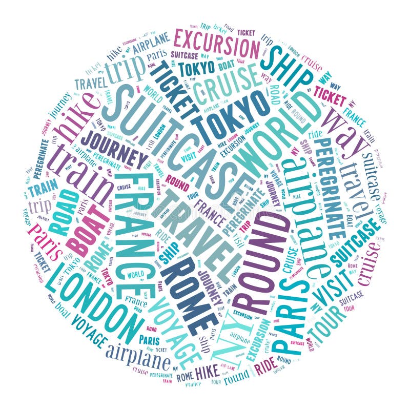 Journey Keywords Tag Cloud - Vector Illustration Stock Vector ...