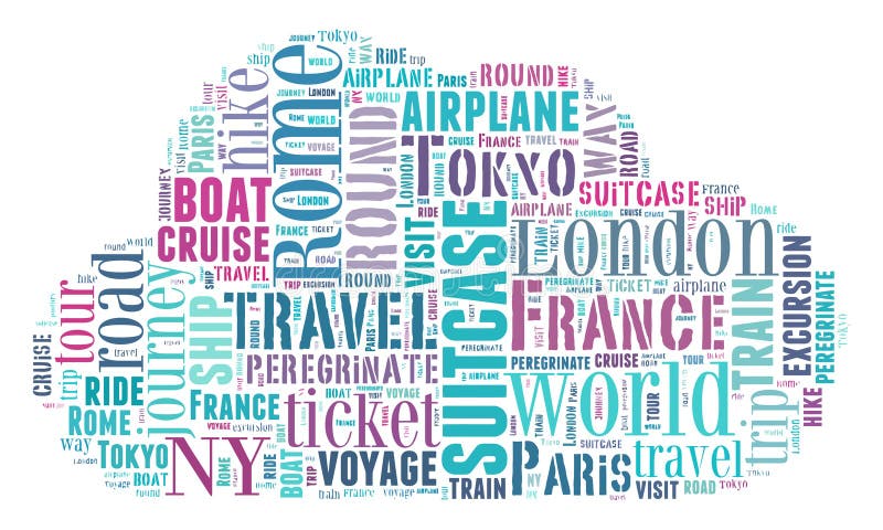 Journey Keywords Tag Cloud - Vector Illustration Stock Vector ...