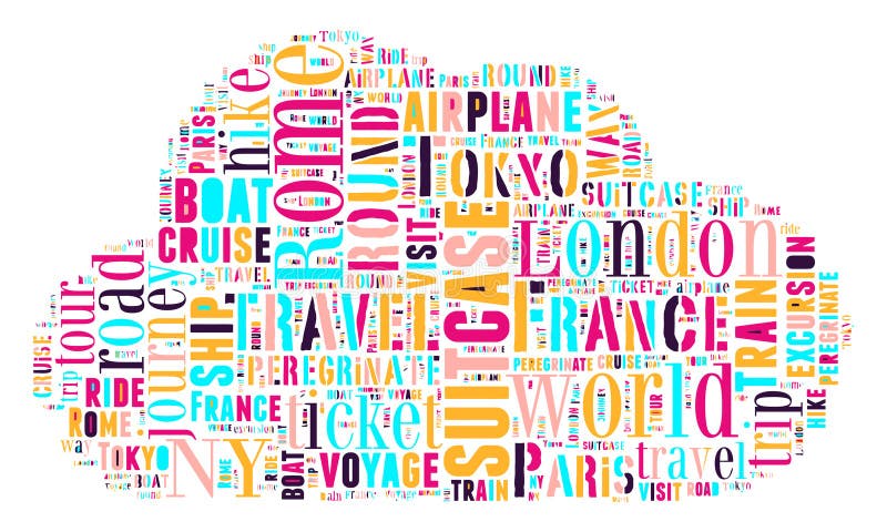 Journey Keywords Tag Cloud - Vector Illustration Stock Vector ...