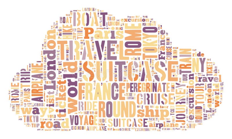 Journey Keywords Tag Cloud - Vector Illustration Stock Vector ...