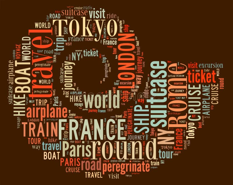 Journey Keywords Tag Cloud - Vector Illustration Stock Vector ...