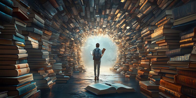 Journey through Knowledge Digital Art Background Wallpaper Stock ...