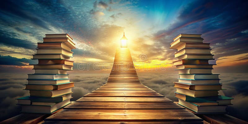 Journey of Knowledge a Path Illuminated by Books and Ideas AI-Generated ...