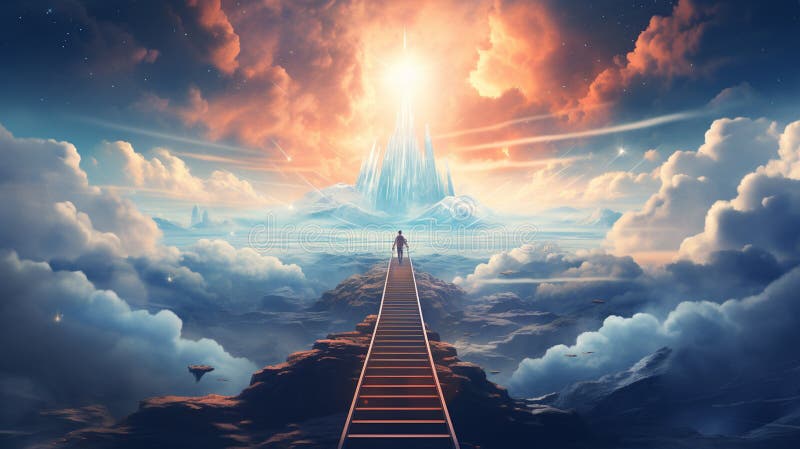 The Journey of Life Each Stage is a Step in a Stairway Stock ...