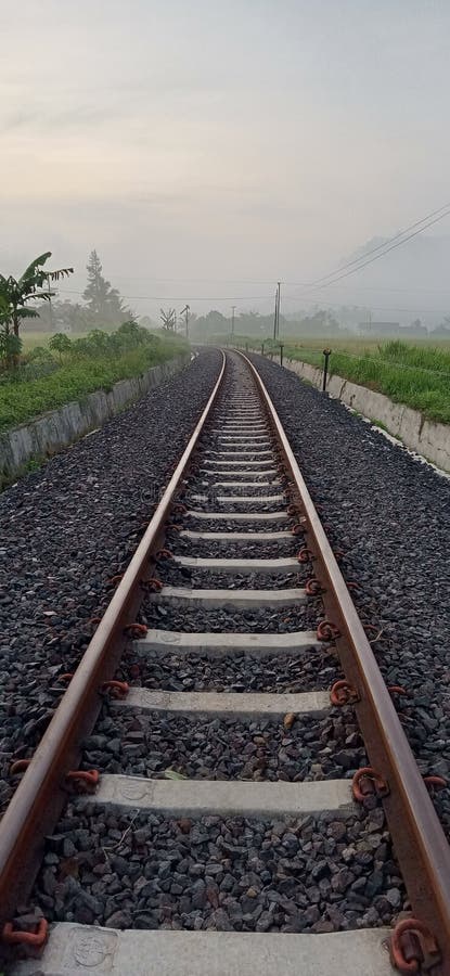 The Journey of Life is Like a Long Railroad Track without End Stock ...