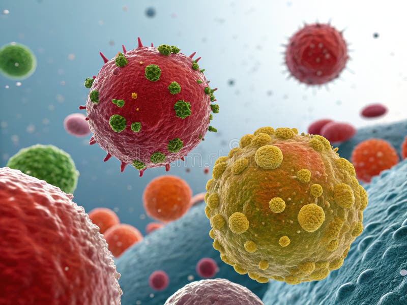 A Surreal Dive into Cellular Biology Vibrant Detailed Digital Art ...