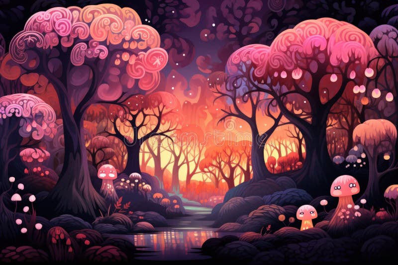 Enchanted Forests with Sentient Talking Trees - Generative AI Stock ...