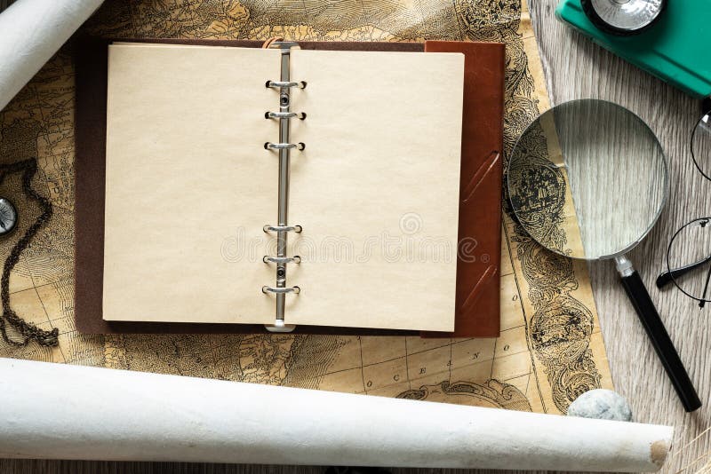 Journey. Notebook with Space for Text. Souvenirs and Things Related To ...