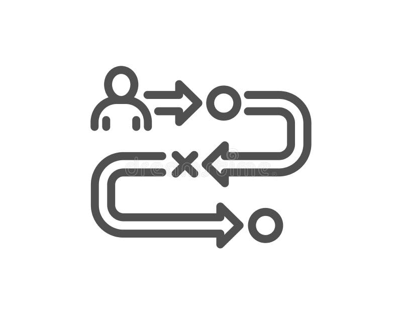 Journey Path Line Icon. Project Process Sign. Vector Stock Vector ...