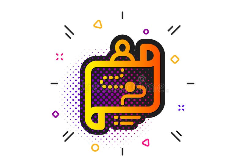 Journey Path Map Icon. Project Process Sign. Vector Stock Vector ...