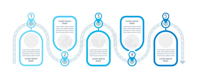 Journey Plan Vector Infographic Template Stock Vector - Illustration of ...
