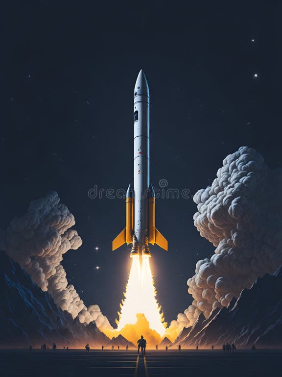 The Journey of a Rocket Launch As it Defies Gravity and Soars into ...