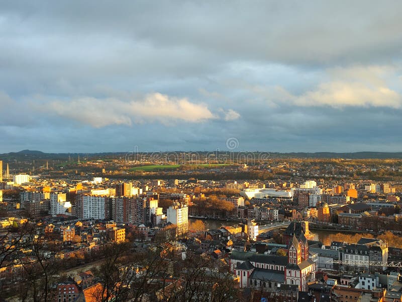 A Journey through the Streets of Europe. Sunset, Panorama. Stock Photo ...